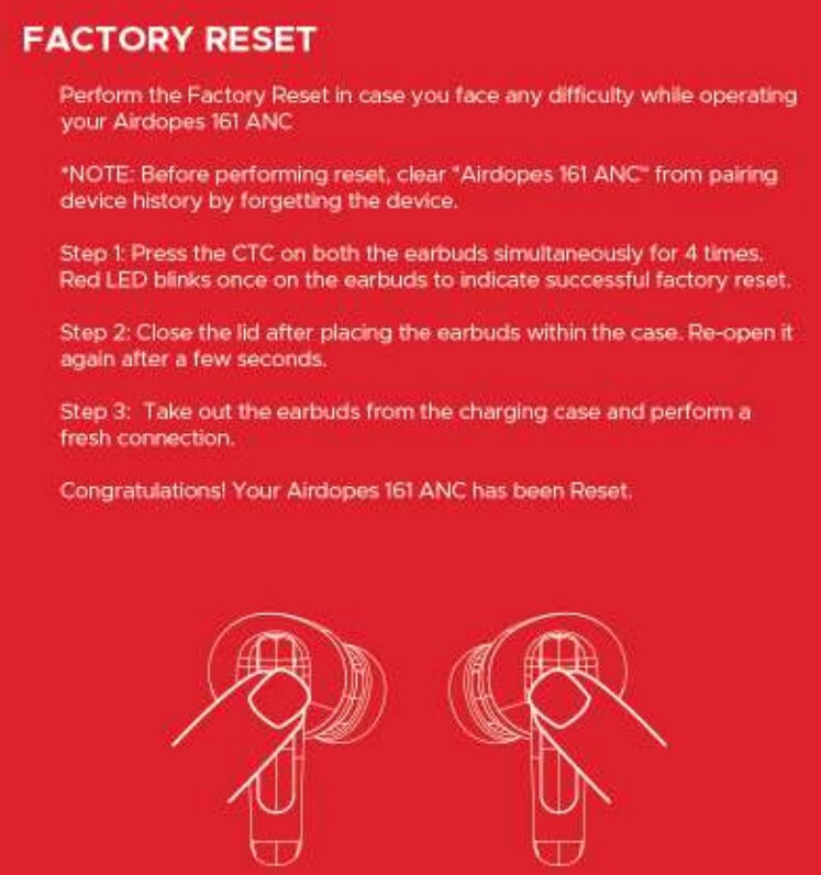 boAt Airdopes 161 ANC Manual | Pairing & Troubleshooting