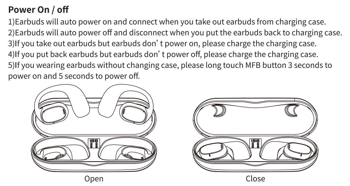 PSIER SP05 Manual | Pairing & Charging Guide