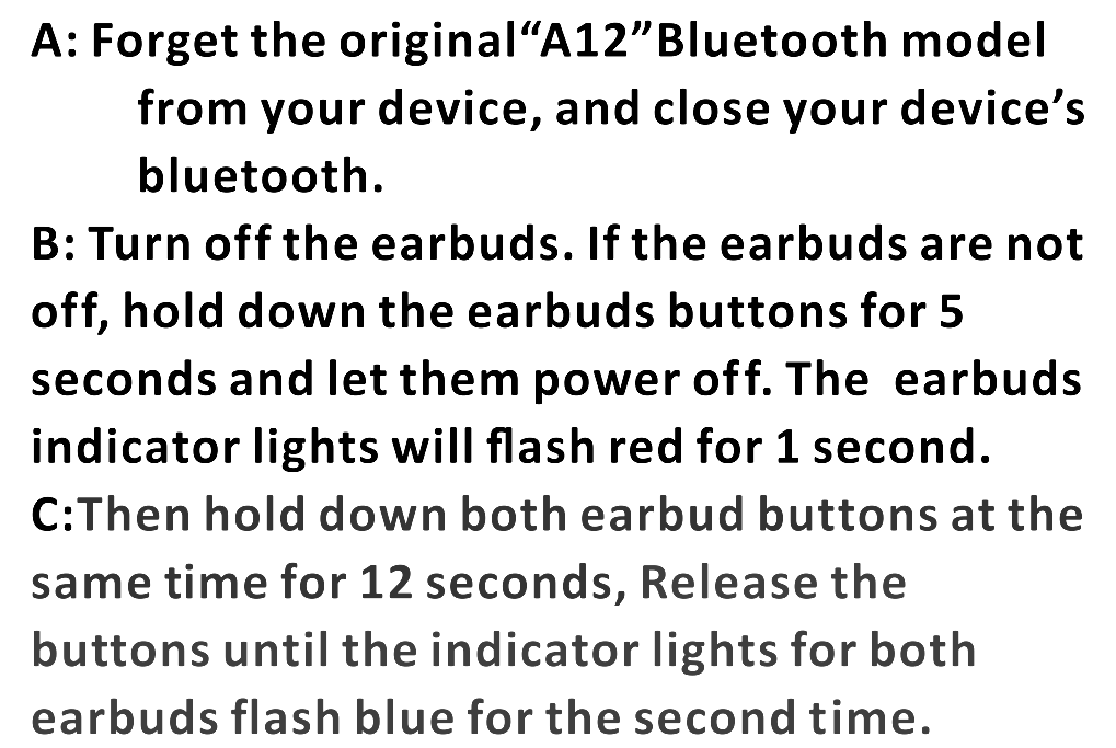 RIZIZI A12 Manual | Pairing & Troubleshooting